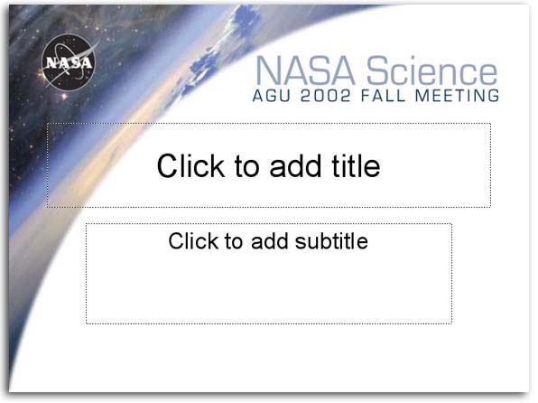 New OneNASA Template for NASA Presentations - SpaceRef