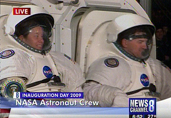 NASA Rover Closes Inaugural Parade - Screen Grabs and Video - SpaceRef