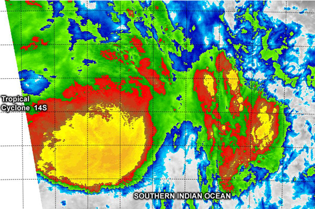 NASA spots fourteenth tropical cyclone of Southern Indian Ocean season ...